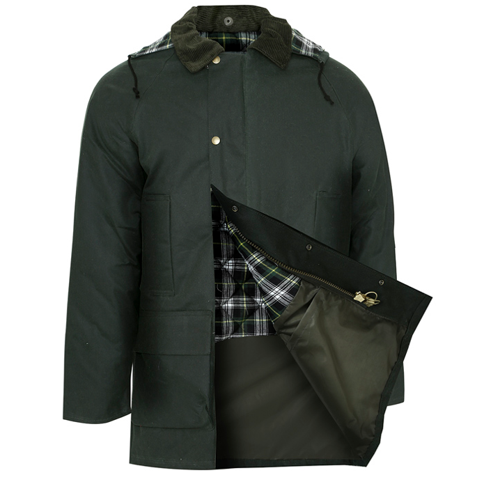 Champion Howick Men's Wax Jacket Olive Green
