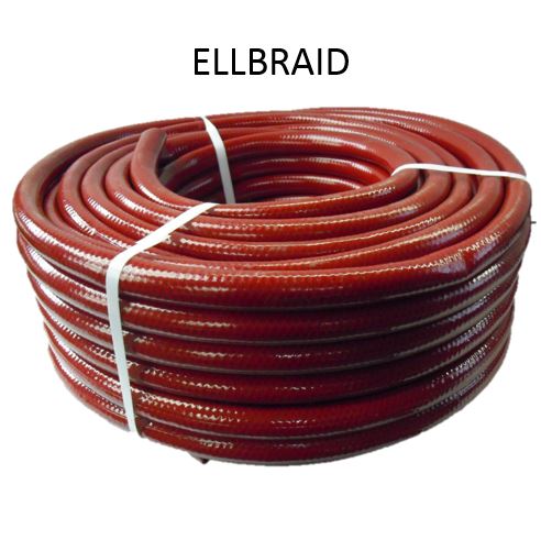 Ellbraid Red Reinforced Braided Water Hose (25m x 1")