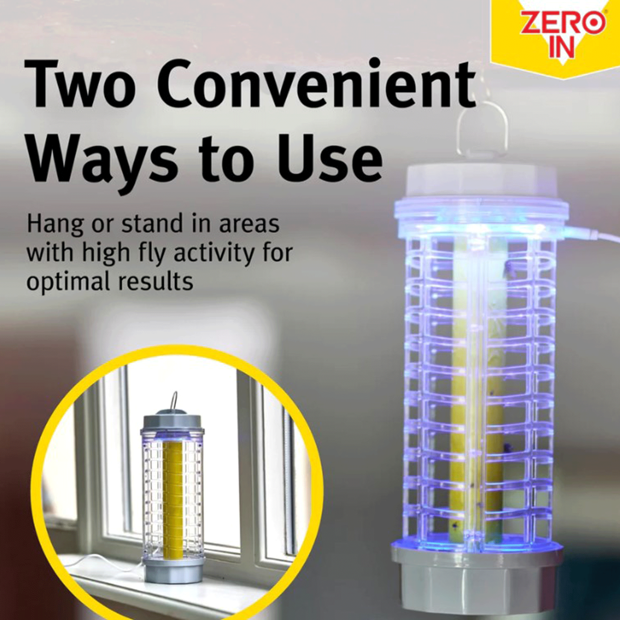Zero In UV Light Kitchen Insect Killer Plug-In Fly Trap